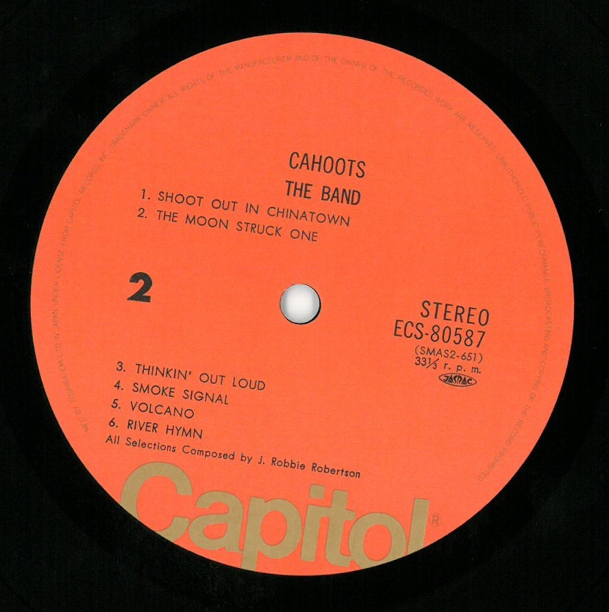 THE BAND / CAHOOTS (LP) 日本盤 | 弦曲堂