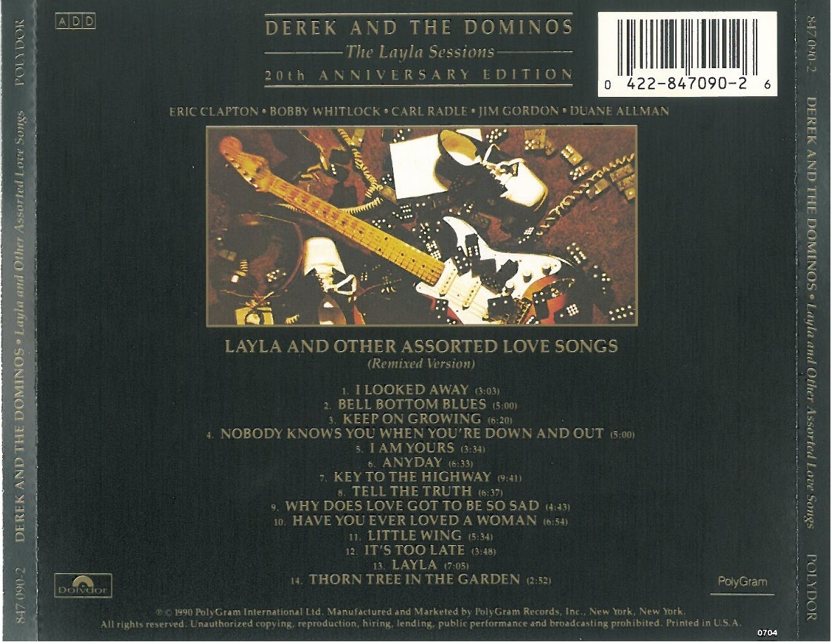 DEREK AND THE DOMINOS / THE LAYLA SESSIONS 20TH ANNIVERSARY EDITION ...