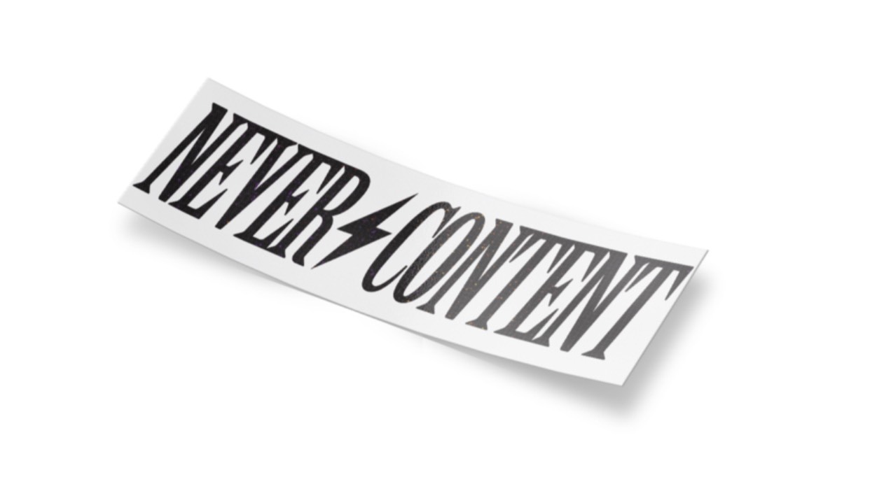 NEVER CONTENT NC DIE-CUT | 輸入アニメステッカー専門店 SUNSET Stickers Store