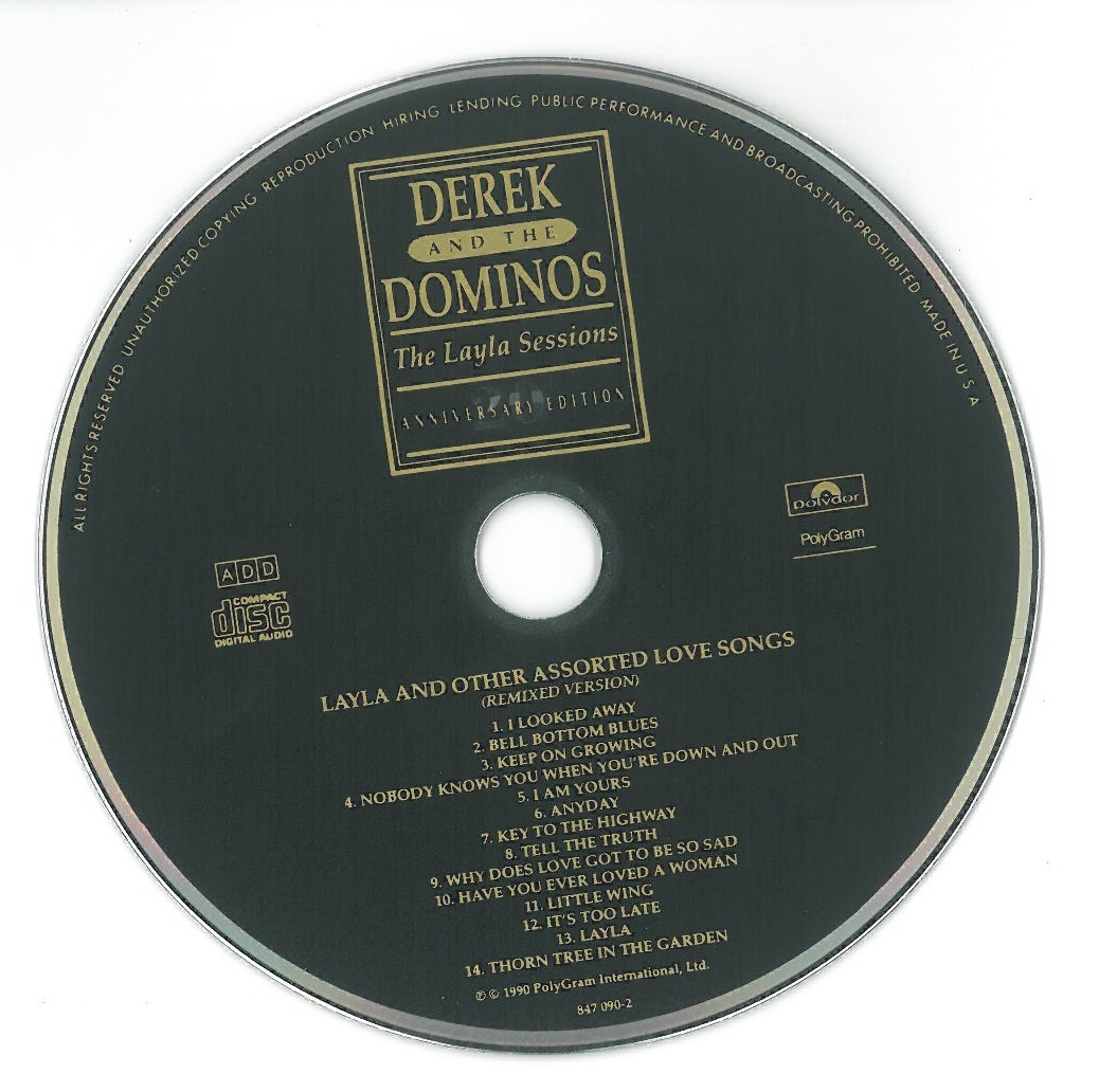 DEREK AND THE DOMINOS / THE LAYLA SESSIONS 20TH ANNIVERSARY EDITION ...