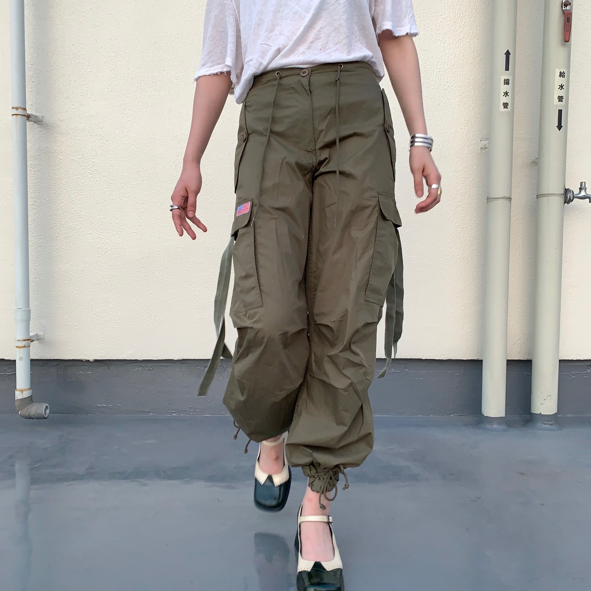 1990's UFO parachute pants cargo pants 90's military vintage カーゴパンツ ...