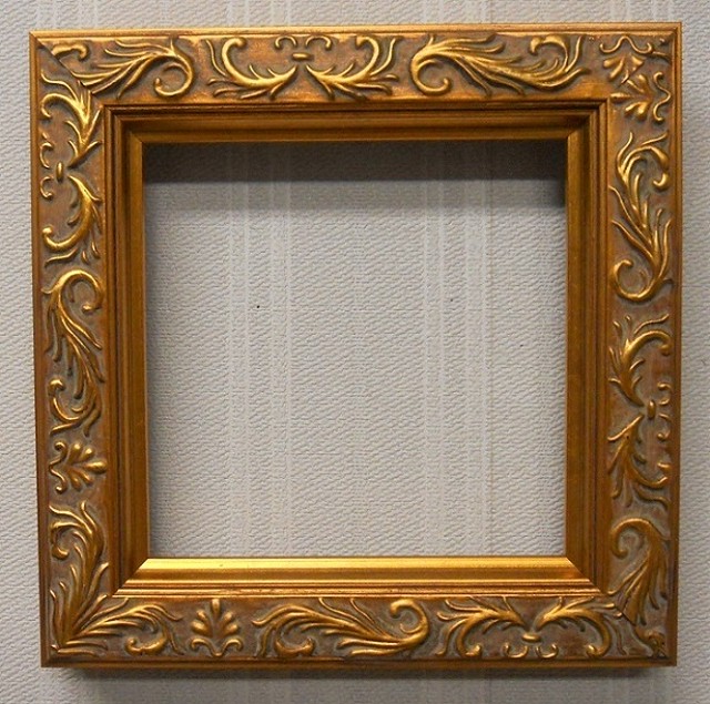 額縁アンティークおしゃれフレーム金10-6512額縁サイズ120mm×120mm 窓枠サイズ104ミリ×104ミリ アクリル/裏板付 壁掛け用 ...